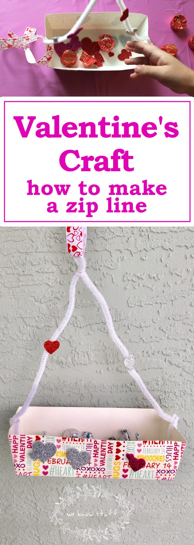 Valentine's Day Craft: How To Make A Zip Line For Toys (Or, Candy)